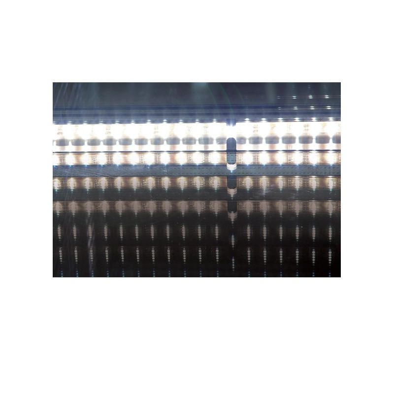 Vitrine panoramique, 5 grilles, 360 LT, Inox.