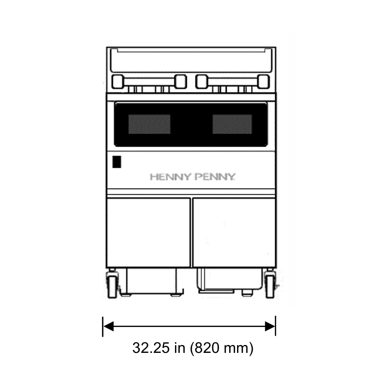 Friteuse électrique haut rendement 30 l - 34 kw - 790x837x1184