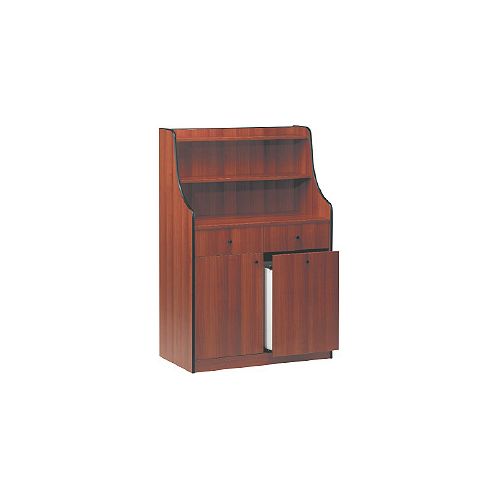 Meuble de service 2 tiroirs, 1 porte, 1 trémie, "Merisier"